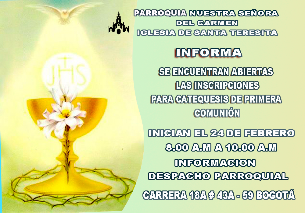 Catequesis primera Comunión | Arquidiócesis de Bogotá