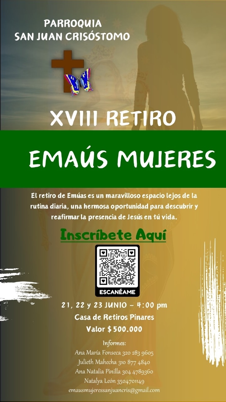 RETIRO DE EMAÚS MUJERES | Arquidiócesis de Bogotá